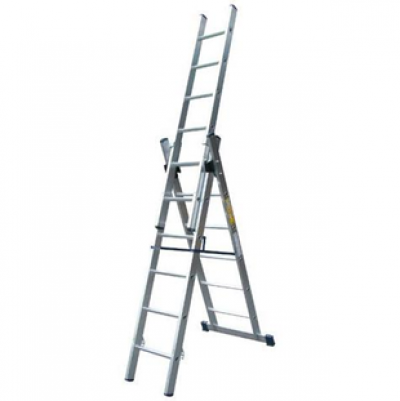 9 Rung Aluminium Combination Ladder | TA Plant & Tool Hire